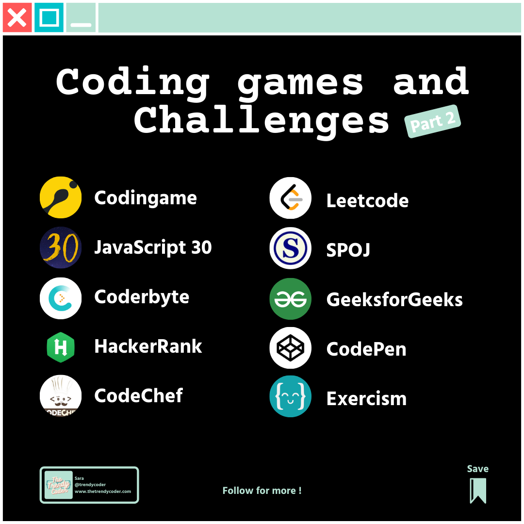 Coding games and Challenges - TheTrendyCoder